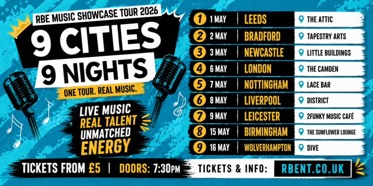 RBE MUSIC SHOWCASE TOUR 2026 OFFICIALLY ANNOUNCED: 9 CITIES, 9 NIGHTS ...